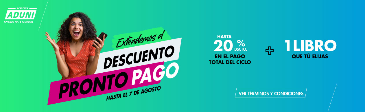 Promoción Pronto Pago | Academia Aduni